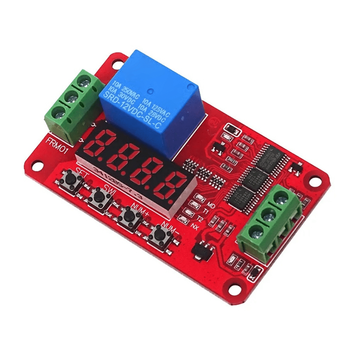 DC 12V 1 Channel Relay Module FRM01 Multifunction Relay Loop Delay Timer Switch Self-Locking ...