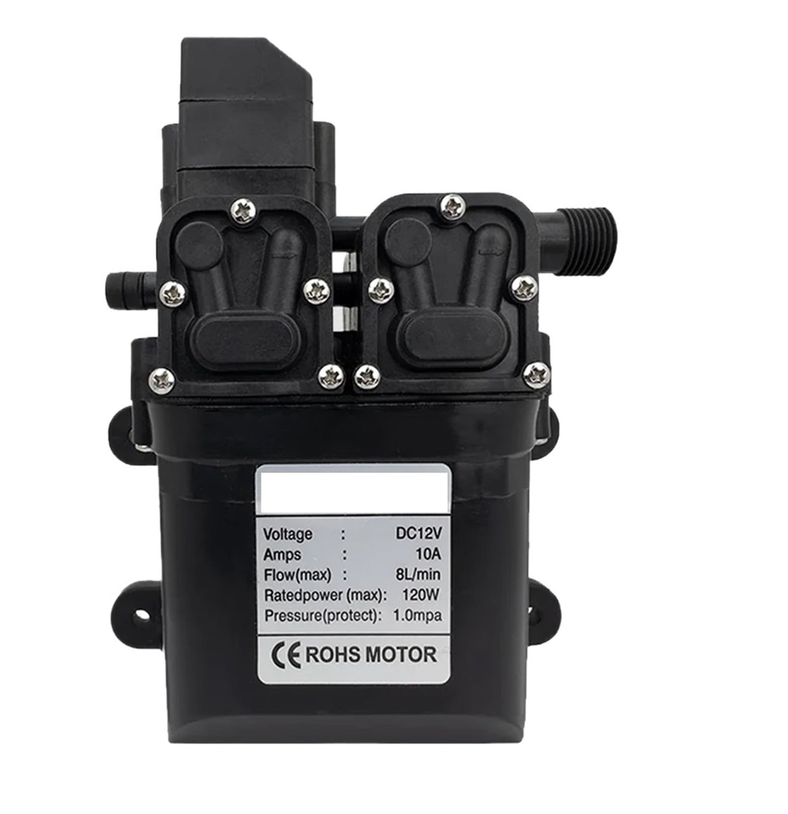 DC 12V 120W 8L/Min Sturdy High Pressure Diaphragm Water Pump High ...