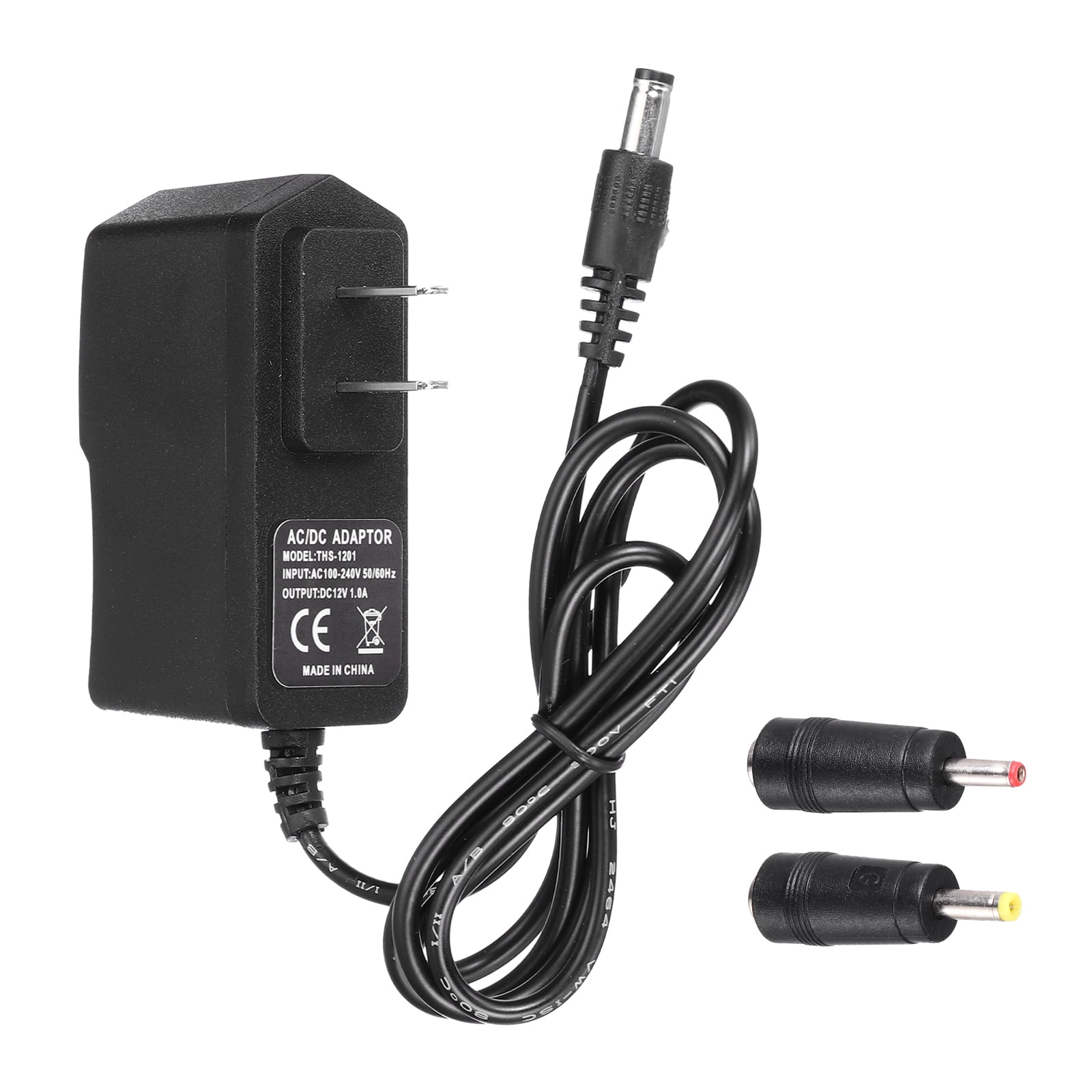 DC 12V 1A Charger Power Cord for Record Player, AC DC Power Adapter for ...