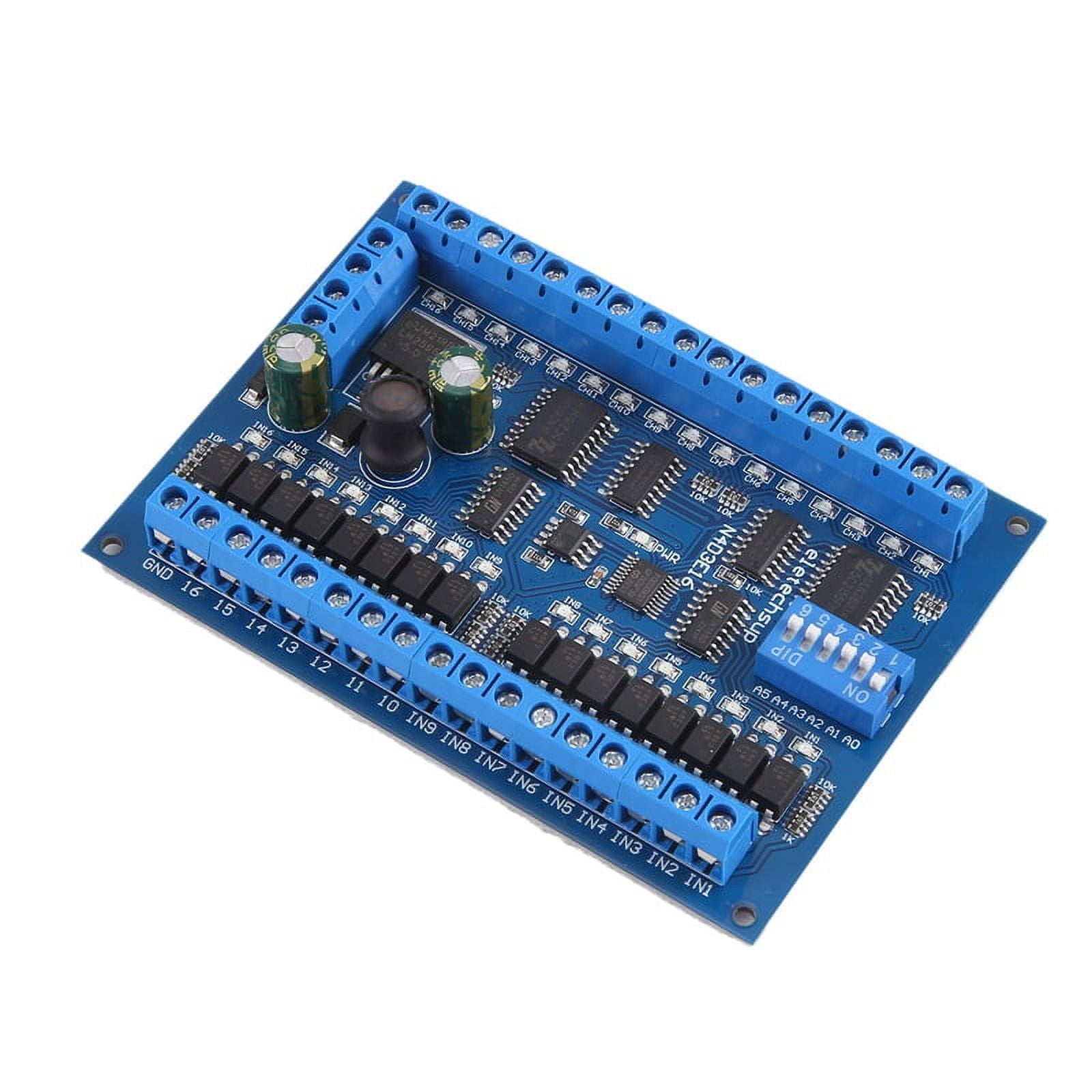 DC 12V 24V 16 Input 16 Output RS485 Remote Control Switch PLC IO Expansion Board Modbus RTU ...
