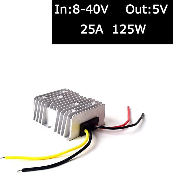 DC 12V 24V 36V to 5V (Accept DC 8-40V Inputs) Truck Car Step Down Power ...