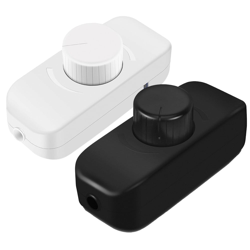 DC 12V-24V Inline Dimmer Switch,Frequency Adjustable,Push on/off Rotary ...