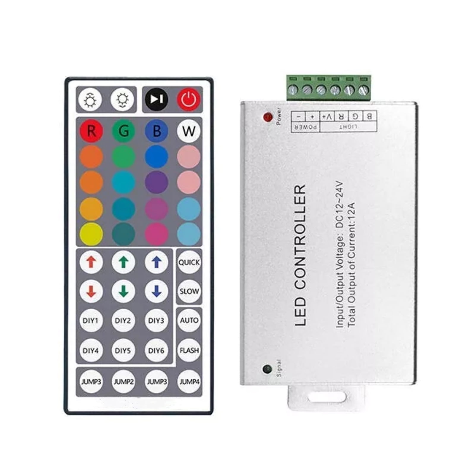 DC 12V-24V LED Light Strip Dimmer 12A PWM Controller for Single Color LED Strips Dimmer ...