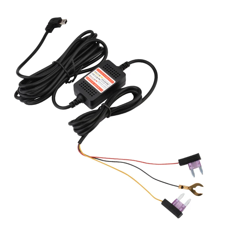 DC 12V/24V to 5V 3A Car Dash Cam Buck Line Streaming Media Driving ...