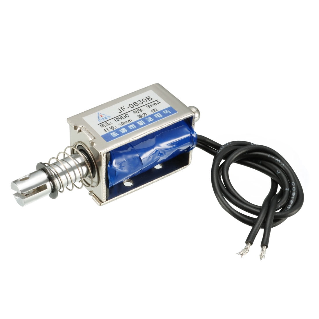 DC 12V 300mA 8.4W 6N 10mm Pull Push Type Linear Motion Solenoid ...
