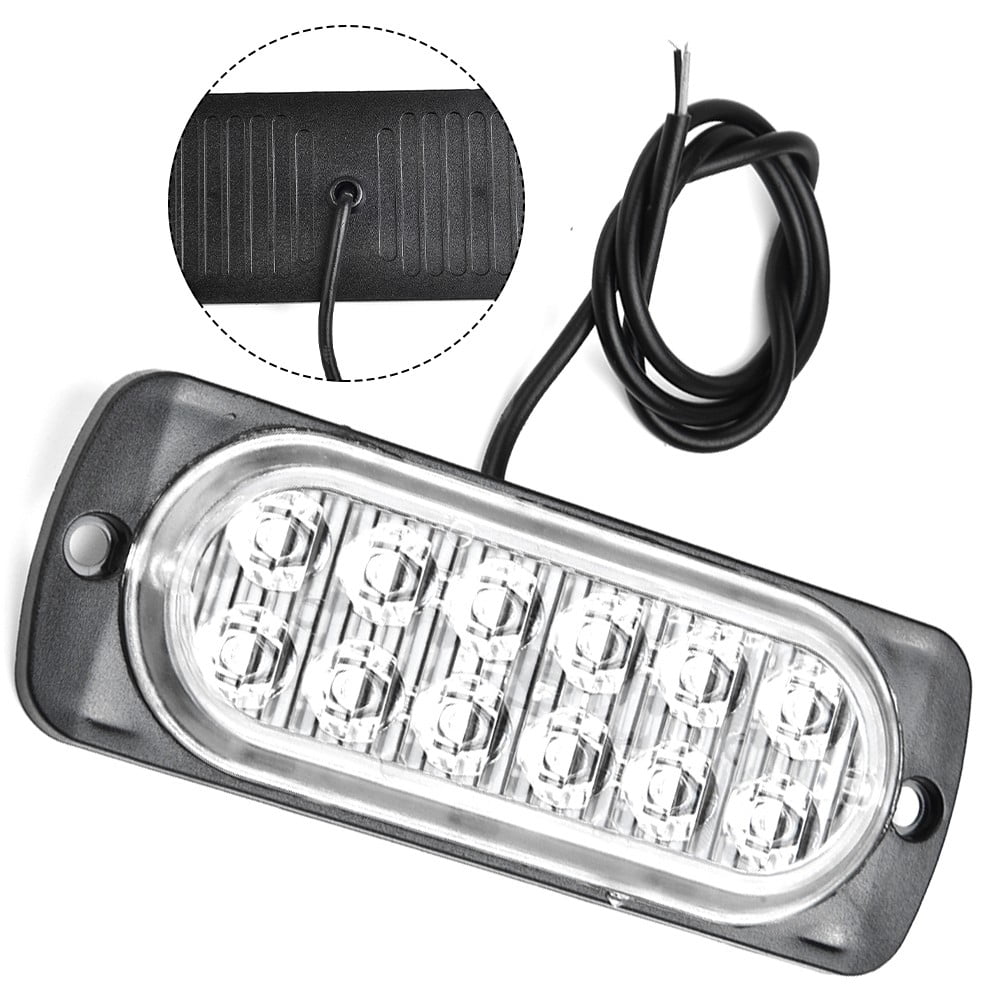 DC 12V 36W White 12LED Car Truck Safety Urgent Always Bright Light Lamp ...