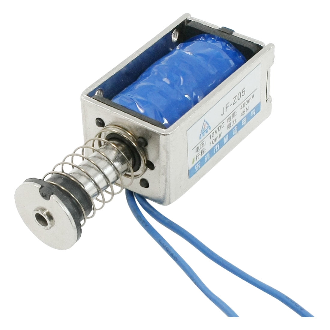 DC 12V 400mA Push Pull Type Open Frame Solenoid Electromagnet 10mm 45N ...