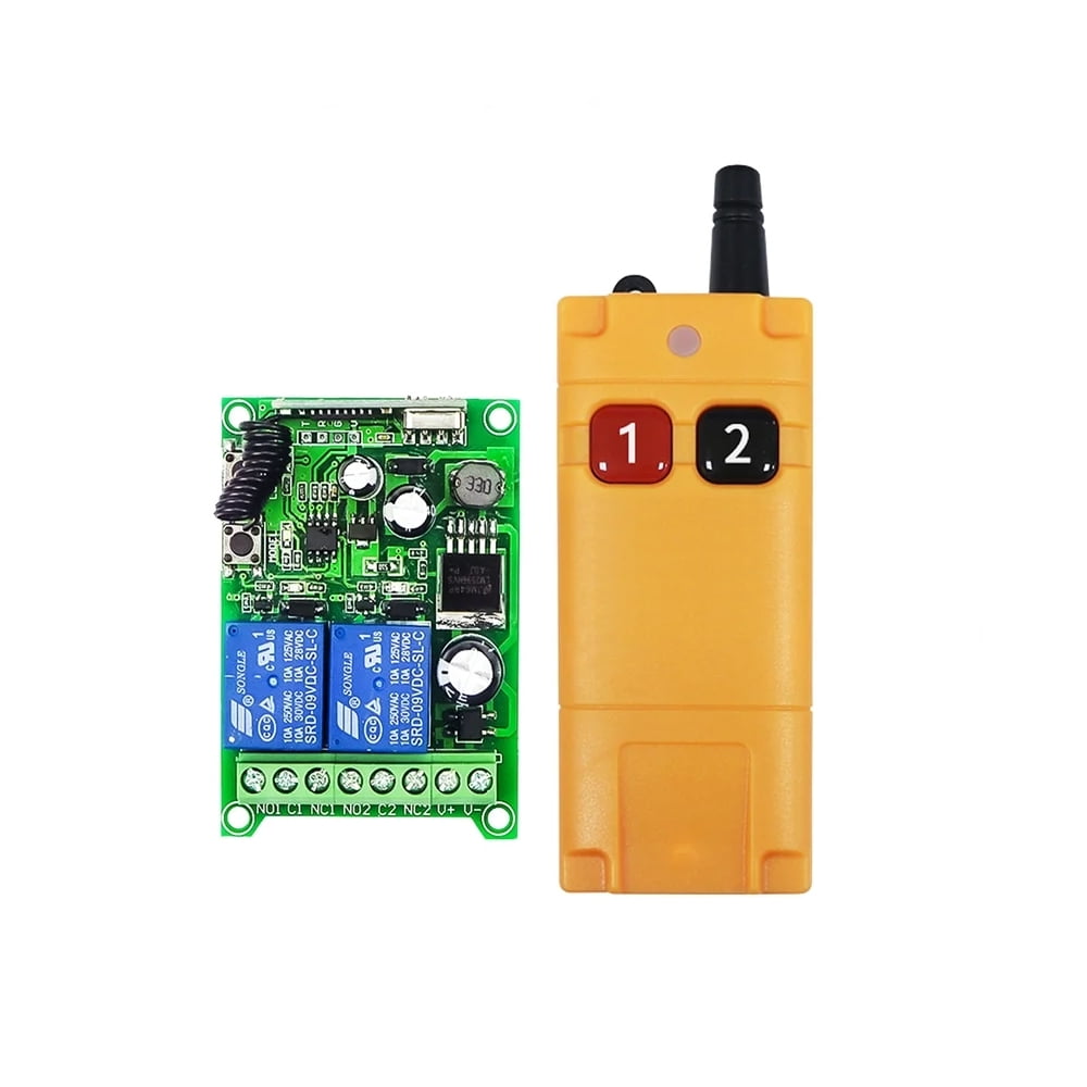 DC 12V-48V 433Mhz RF Wireless Remote Control Switch Relay 2CH ...