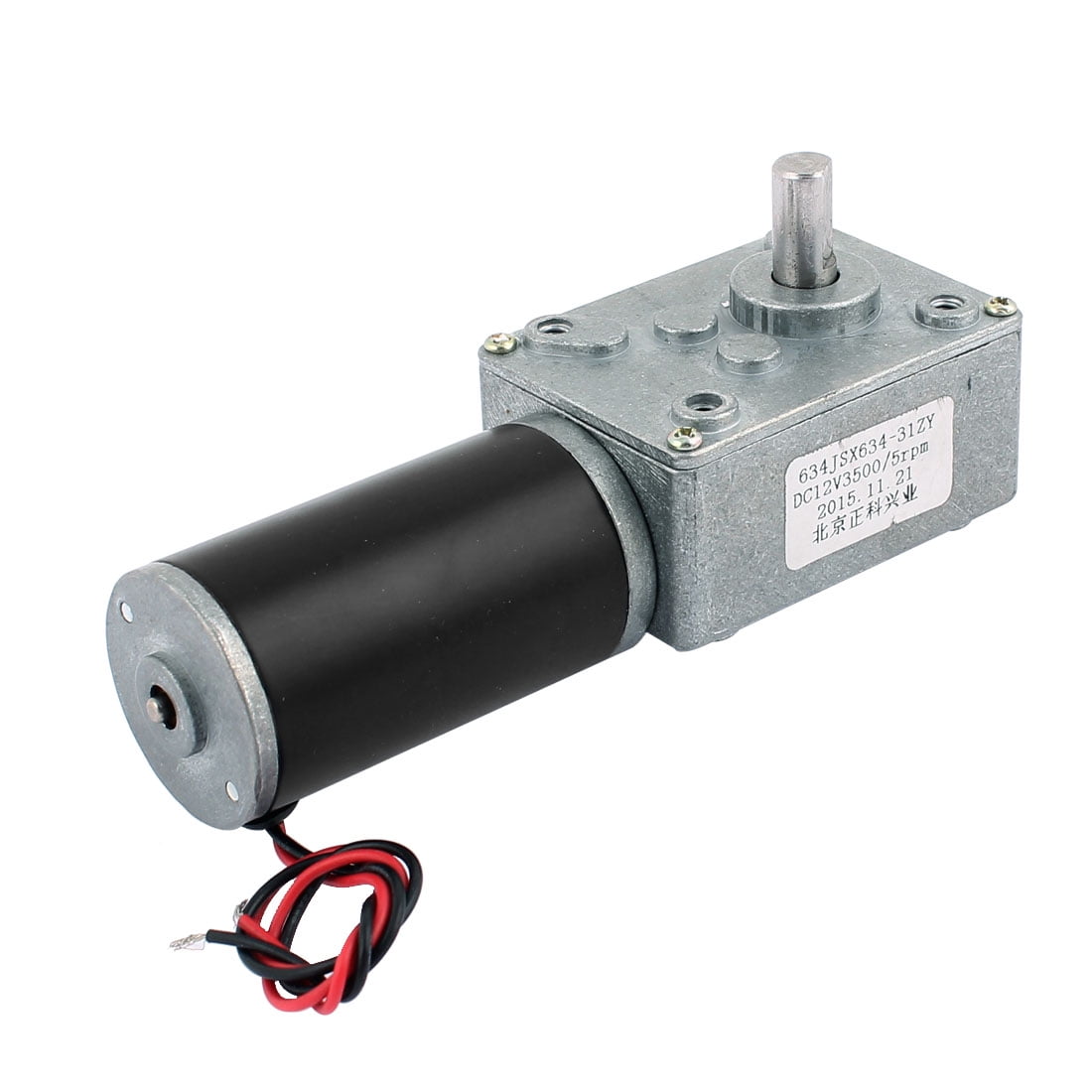 DC 12V 5RPM 8mmx14mm D-Shape Shaft Electric Power Worm Geared Motor ...