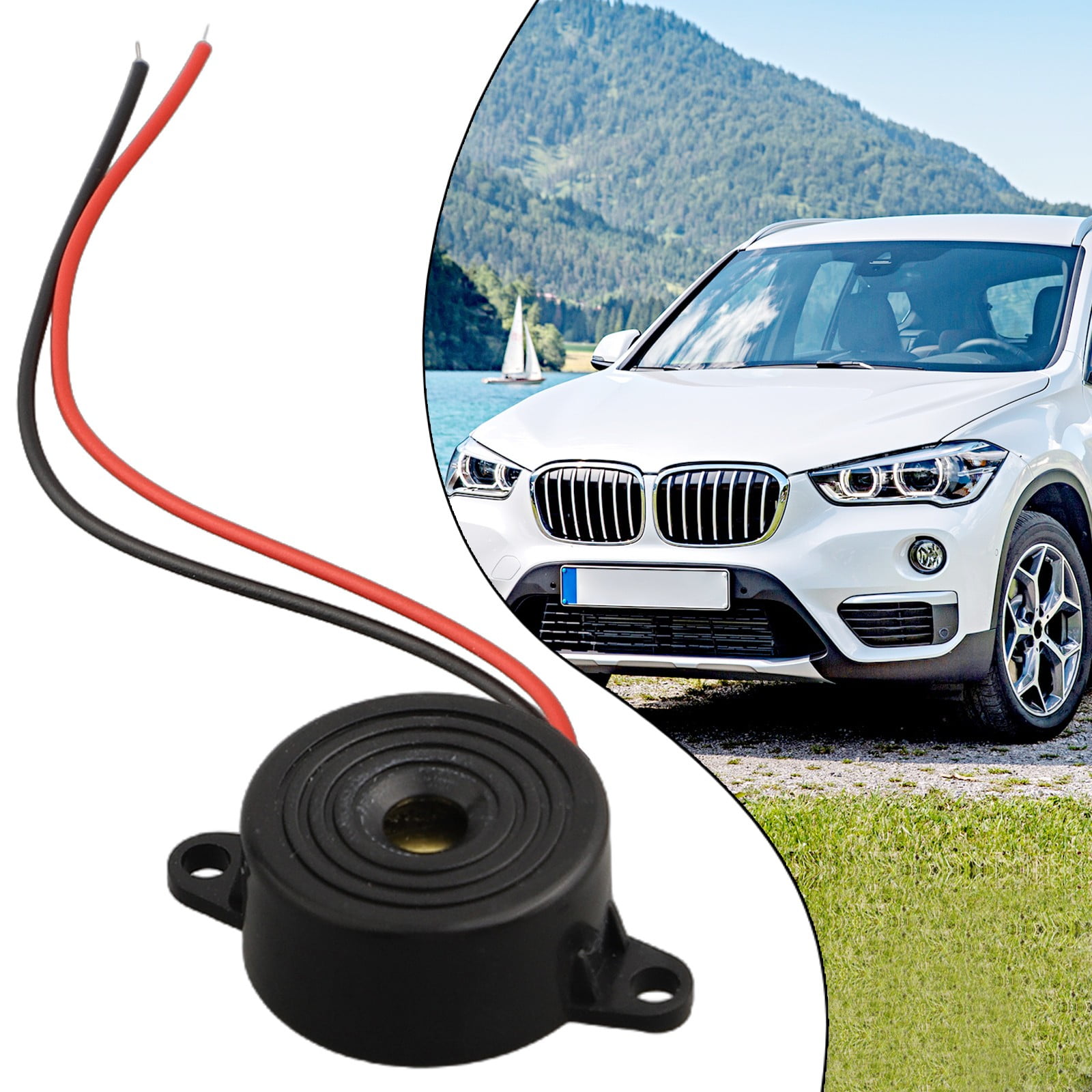 DC 12V 75dB Siren Beeper Buzzer Sound Warn Alarm Adapter Cable For Car ...