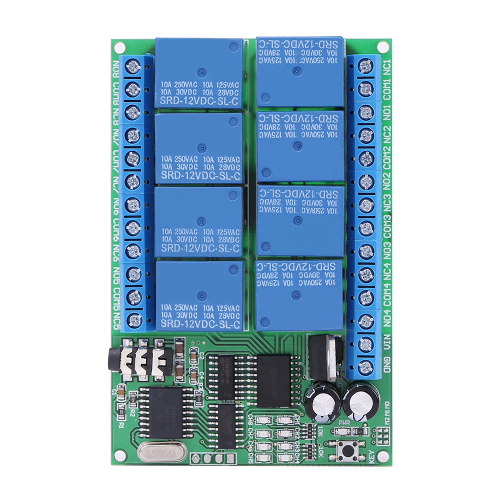 DC 12V 8CH DTMF Relay Phone Voice Decoder Remote Controller Switch Module - Walmart.com