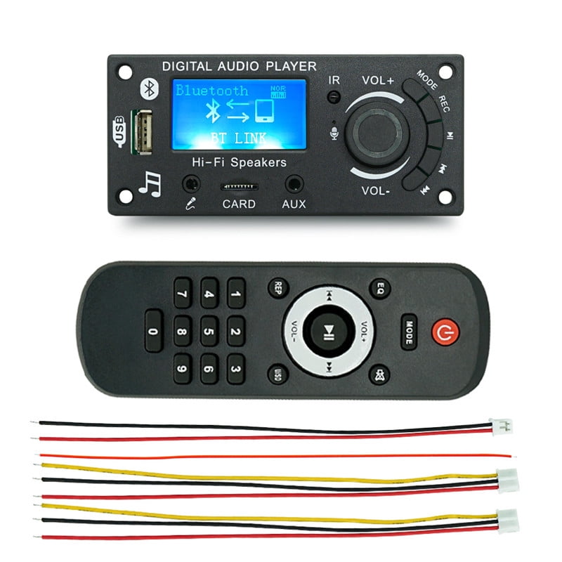 DC 12V Bluetooth 5.0 LCD MP3 WMA WAV Decoder Board Handsfree Car Audio ...