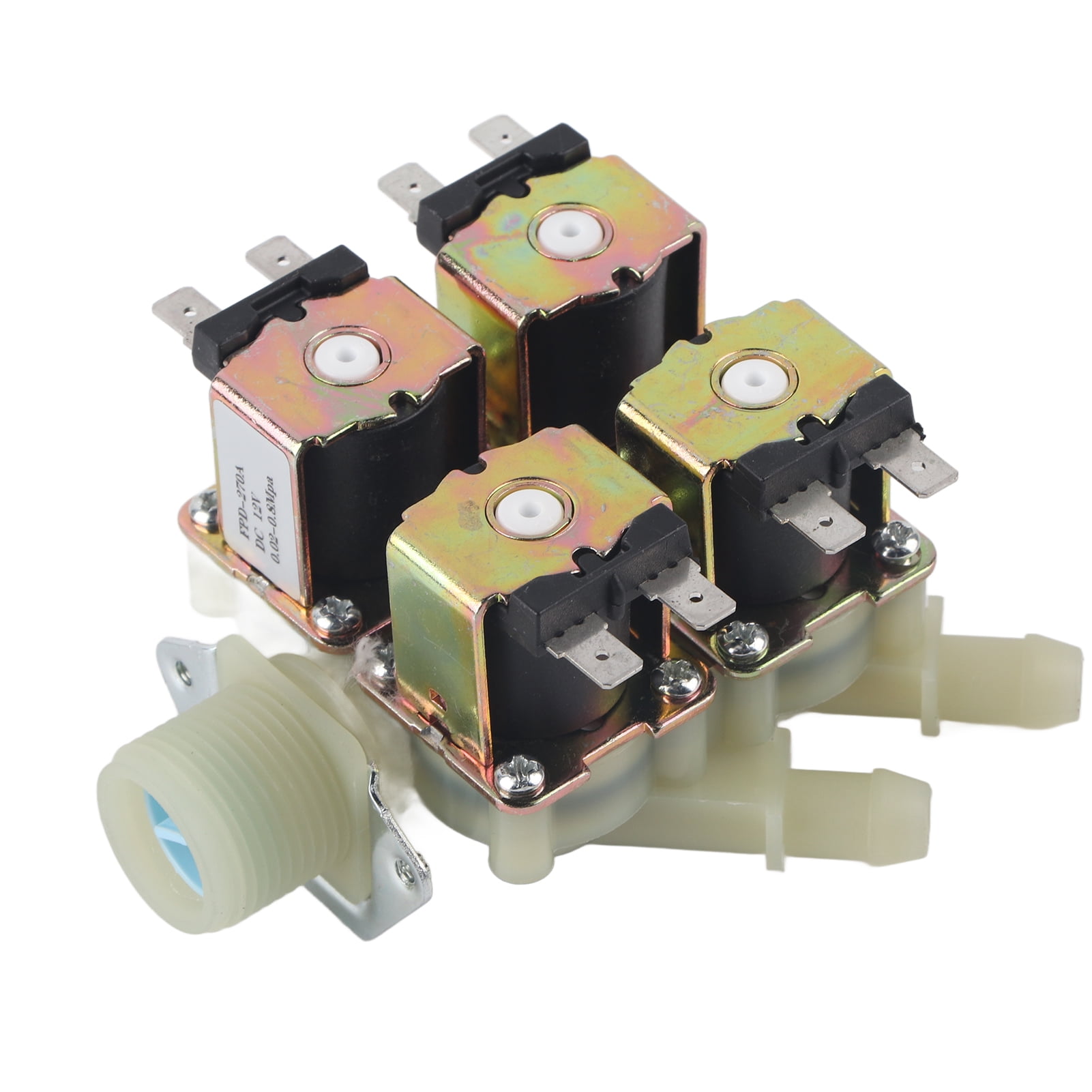 DC 12V DN20 G3/4' 1-Inch 4-Way Plastic Electromagnetic Valve - Normally ...