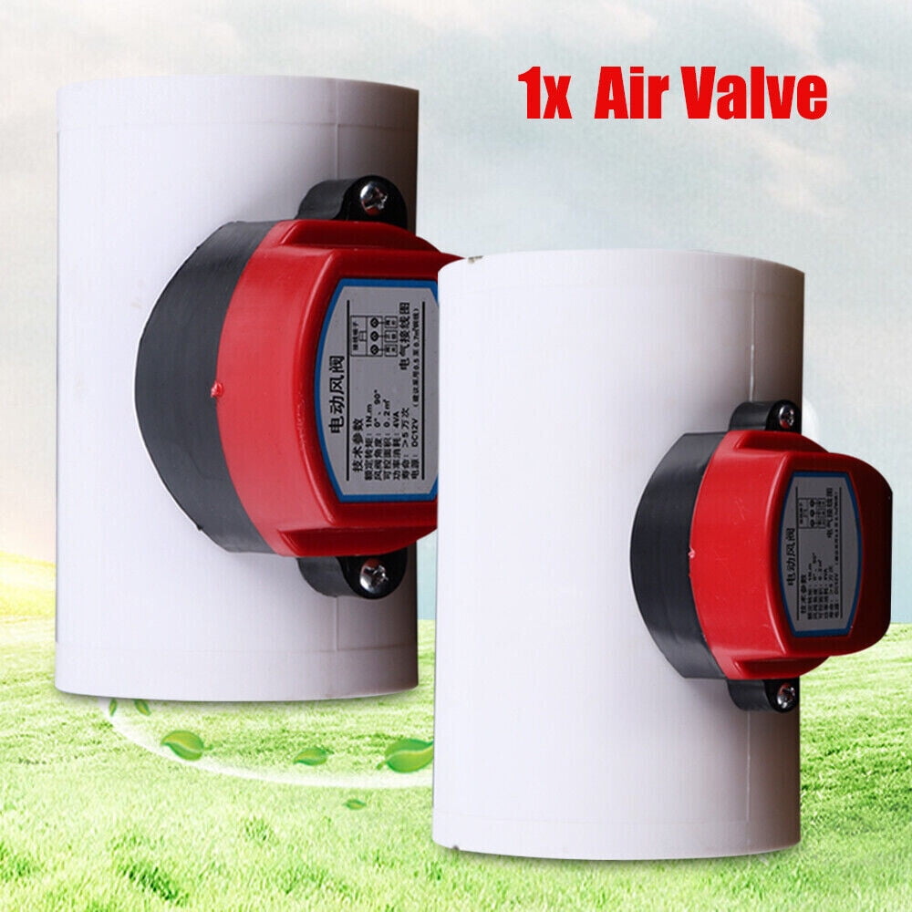 DC 12V Electric Air Valve Damper Check Valve 75mm Air Volume Control ...