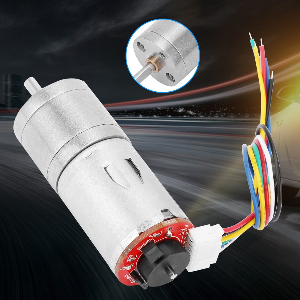 DC 12V Encoder Gear Motor Speed Reduction Motor for Robot RC Car DIY ...