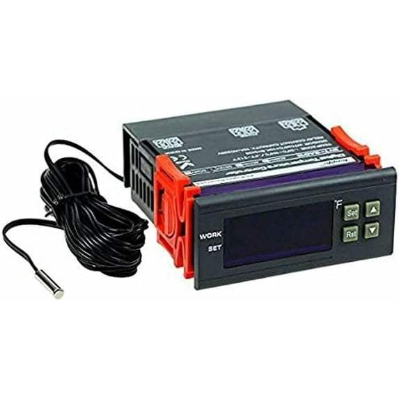 DC 12V Fahrenheit Digital Temperature Controller 10A 1 Relay with NTC ...