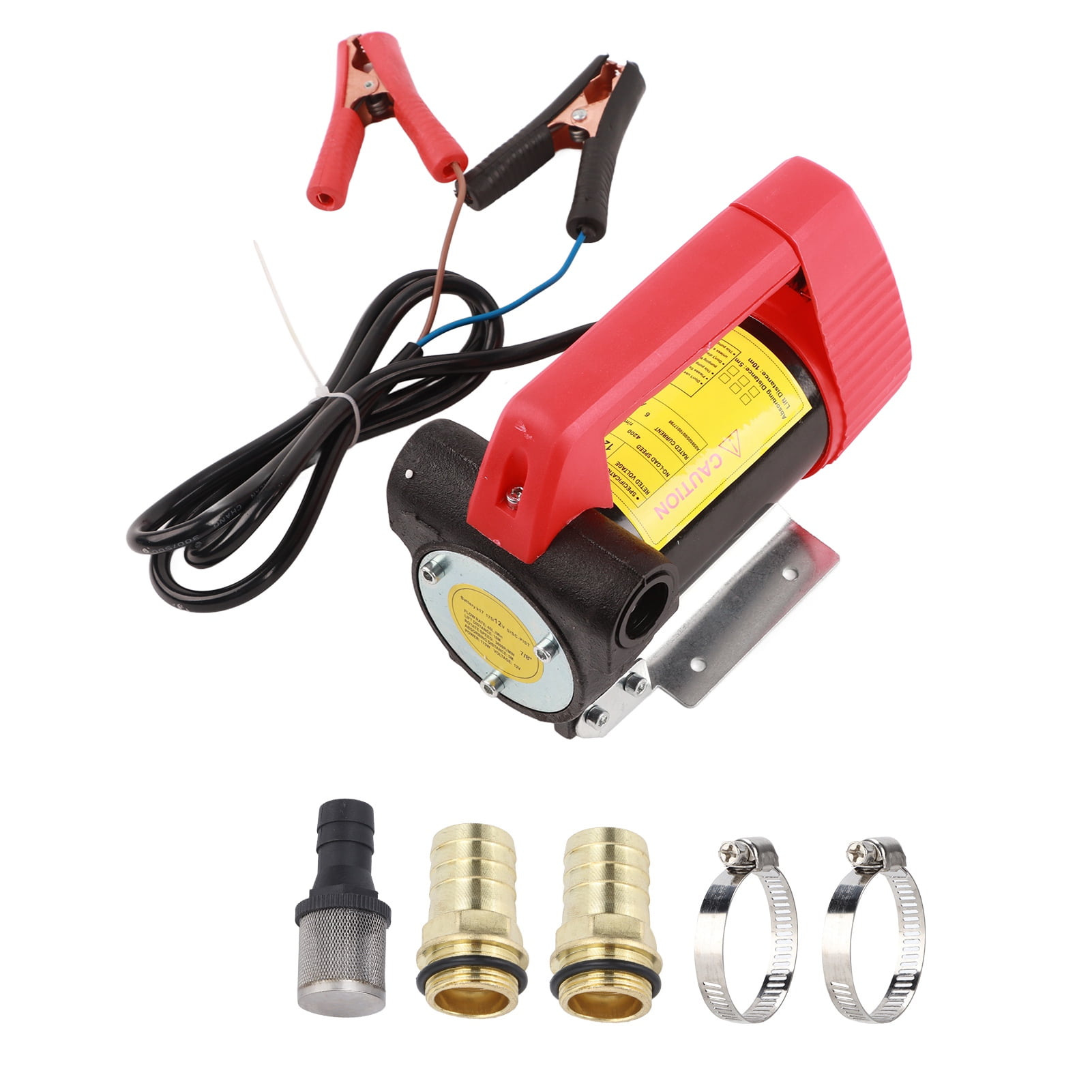 DC 12V Fuel Transfer Pump Portable Electric Cast Iron for Diesel Heavy ...