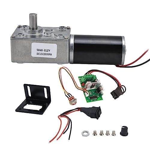 DC 12V Gear Motor and PWM Driver Kit, 20-400 RPM Motor Series, Speed ...