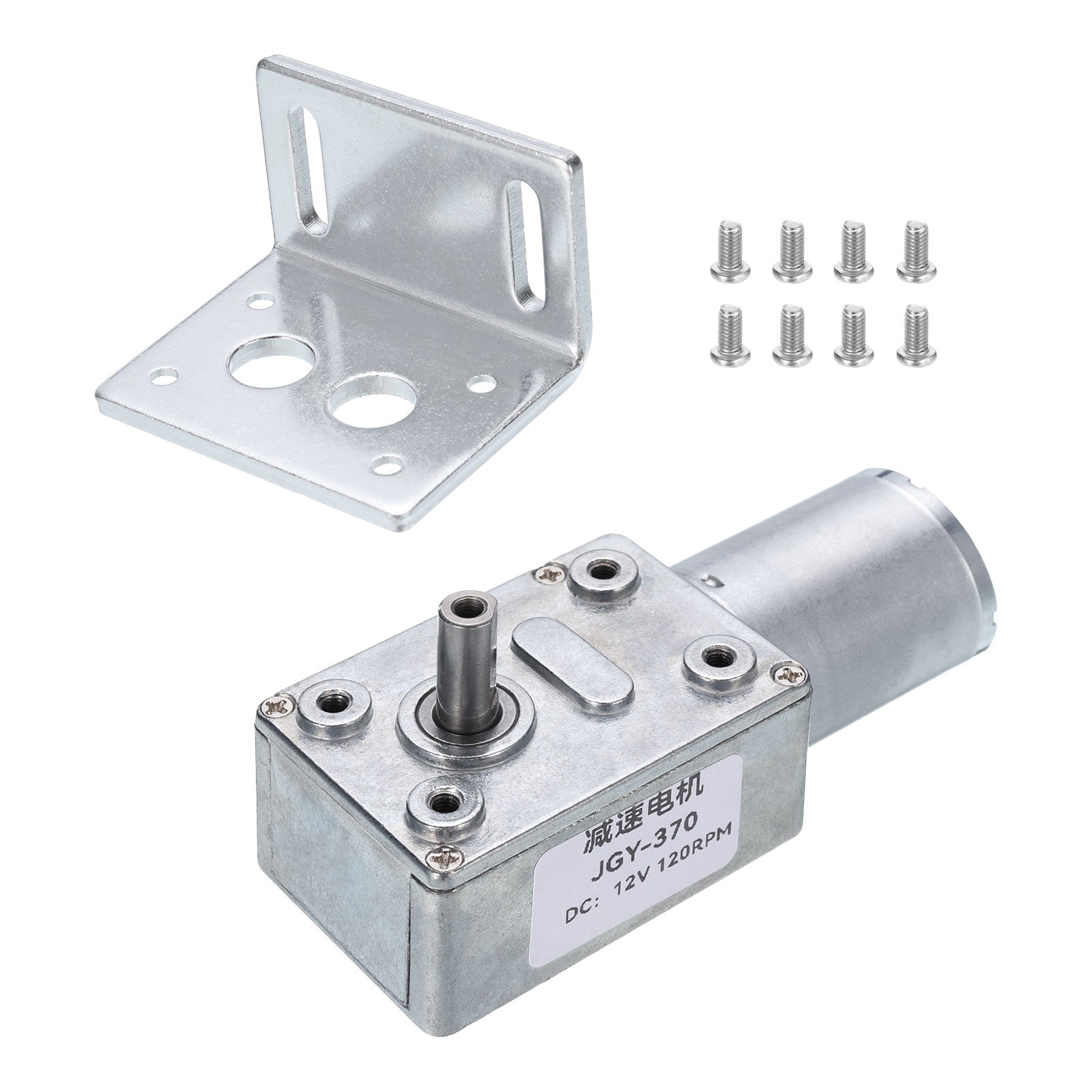 DC 12V High Torque Turbine Worm Geared Motor with 6mm Shaft 120RPM ...