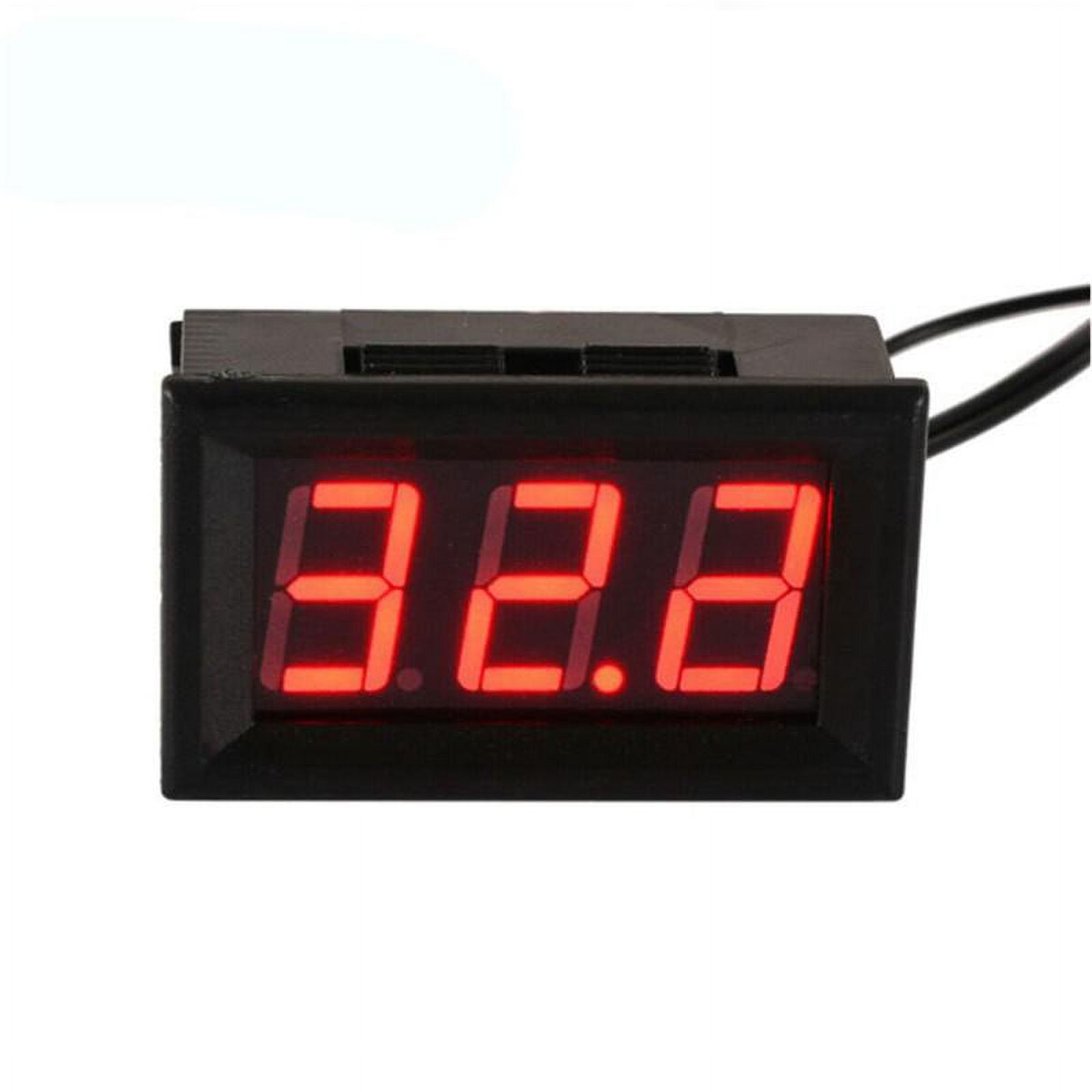 DC 12V Mini Digital LED Thermometer for Car Temperature Monitor Panel ...