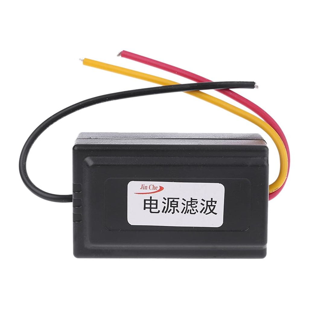 DC 12V Power Supply Black Plastic Audio Power Filter for Car VEA22P ...
