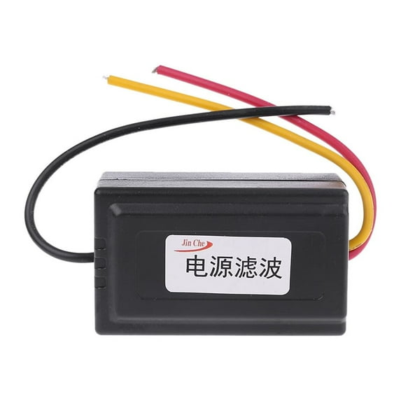 DC 12V Power Supply Black Plastic Audio Power Filter for Car VEA22P ...