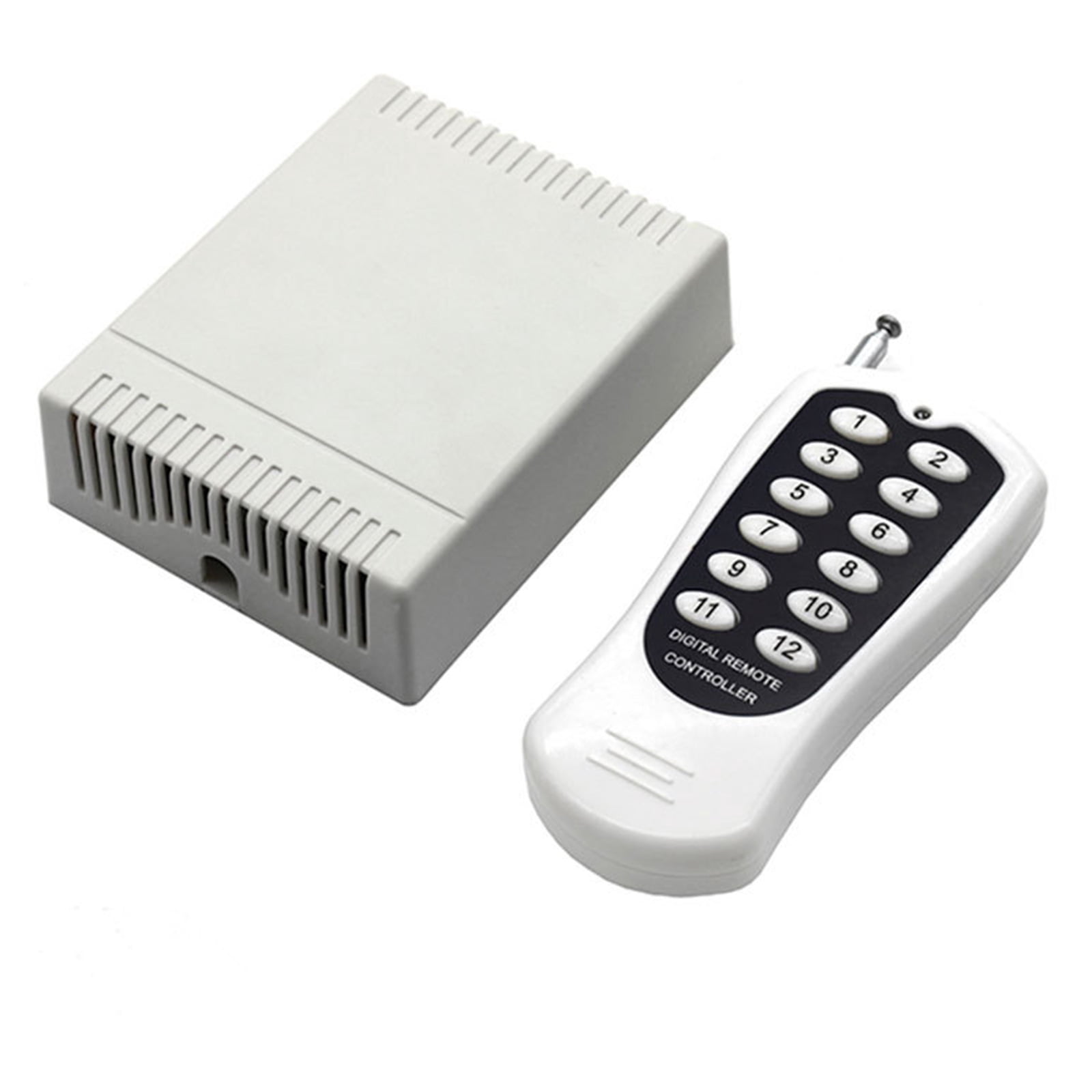 DC 12V Remote Control Switch 433Mhz Remote Control 12CH Remote Receiver ...