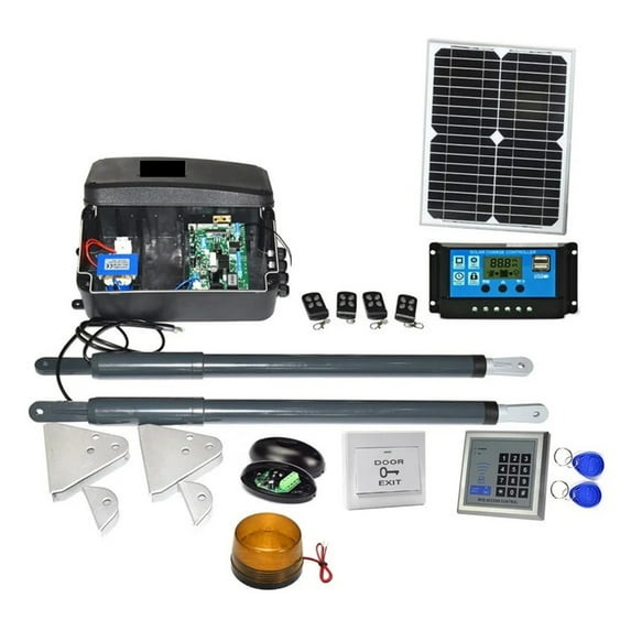 DC 12V Solar Powered Gate Operator Heavy Duty Swing Gate Opener Motor ...