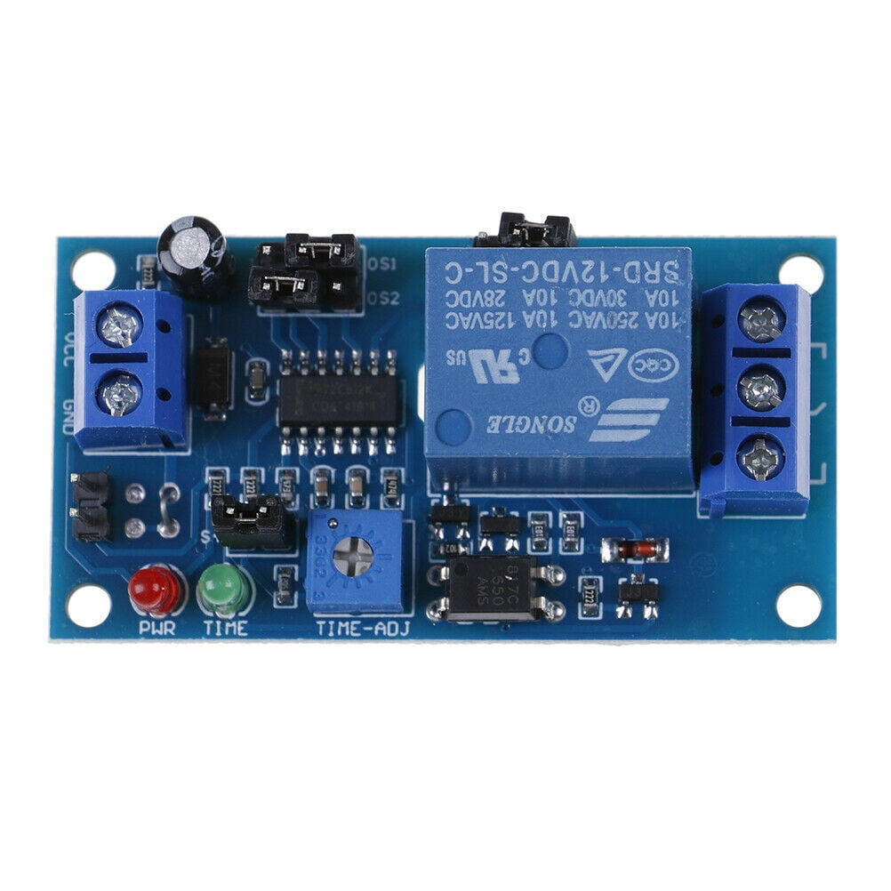 DC 12V Time Relay Module Normal Open Delay Timer Timing Control Switch ...
