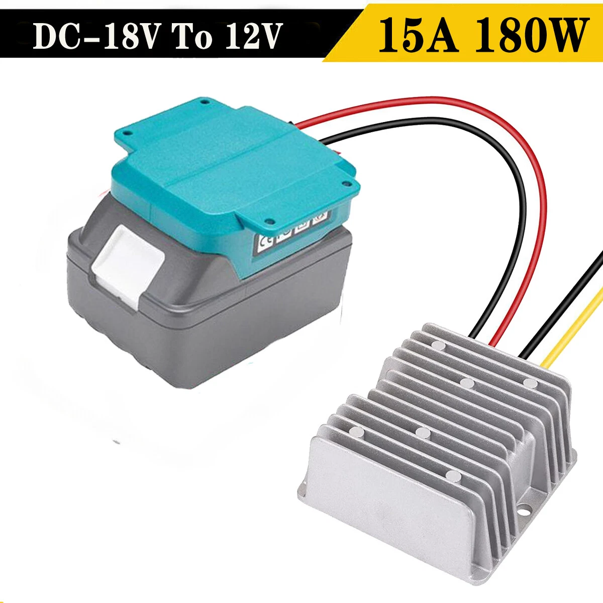 DC 18V to 12V For Makita 15A 180W Step Down Voltage Converter Battery Regulator - Walmart.com