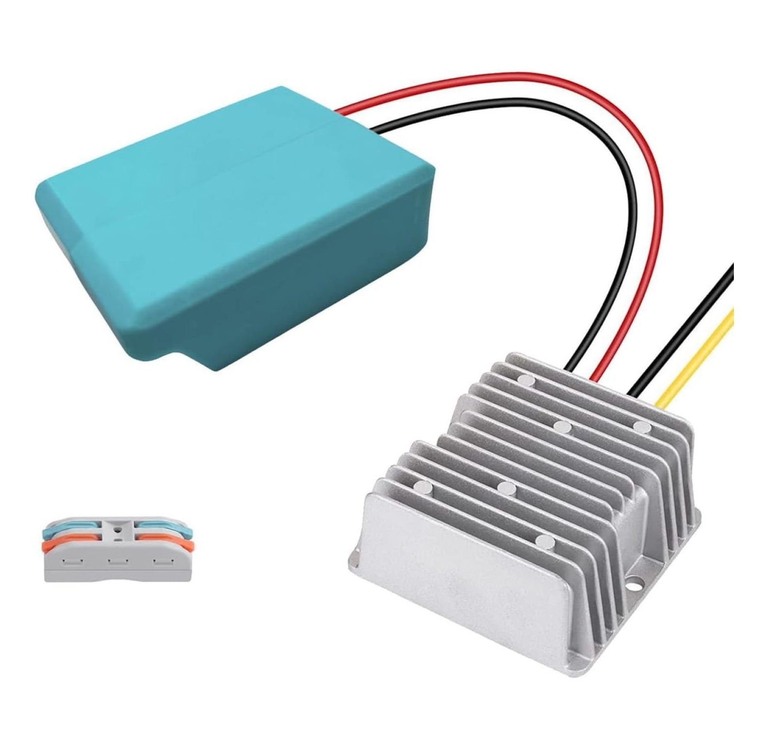 DC 18V to 12V Step Down Converter Adapter for 18V Li-ion Battery 15A ...
