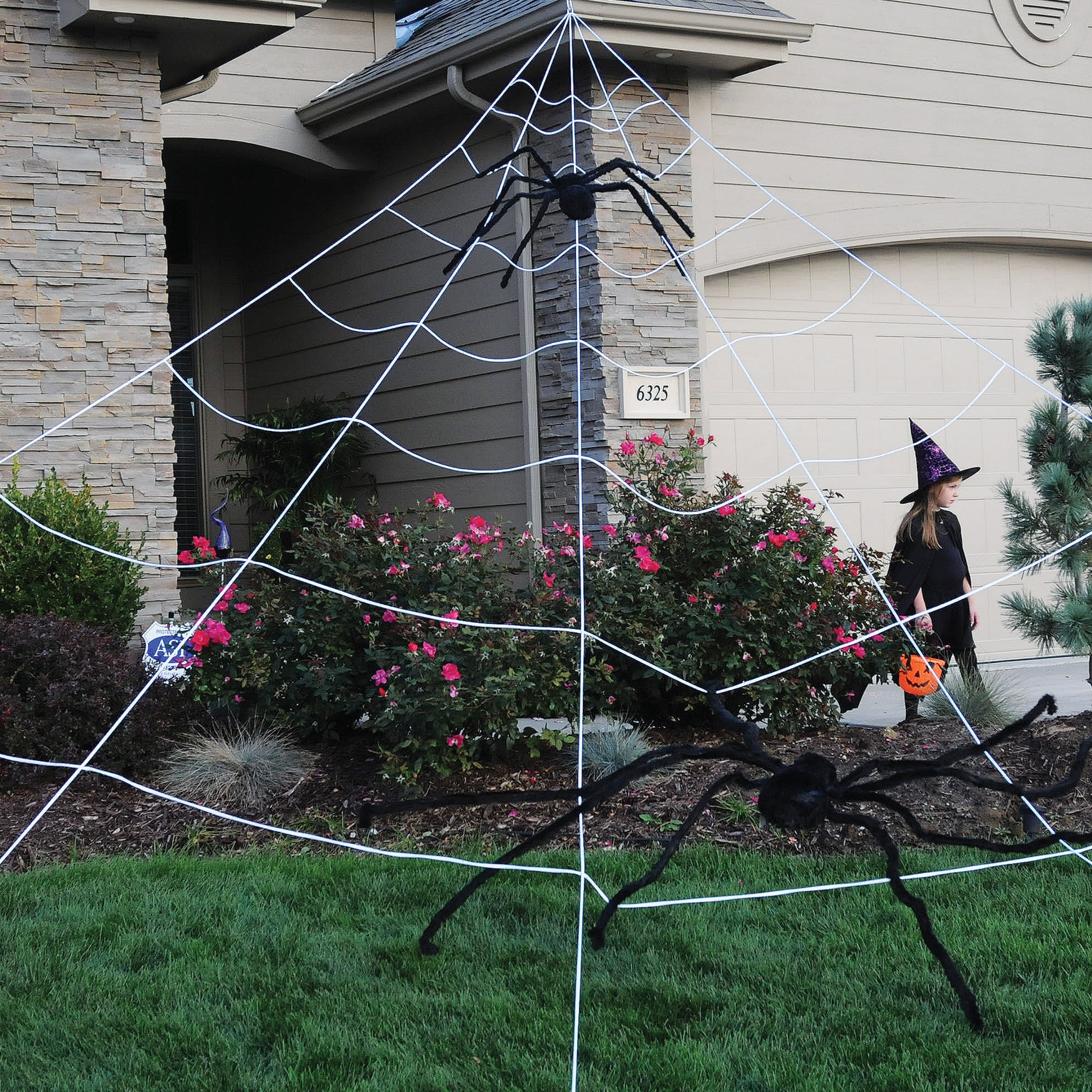 Mega Spiderweb Decoration, White, 23" x 19", Halloween by Way To ...