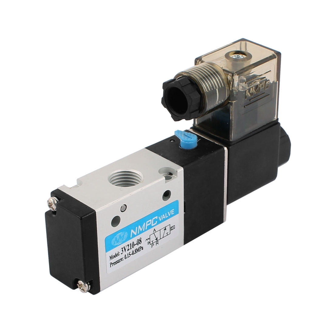 DC 24V 3V210-08 4.8W 2 Position 3 Way 1/4 PT Air Pneumatic Solenoid ...
