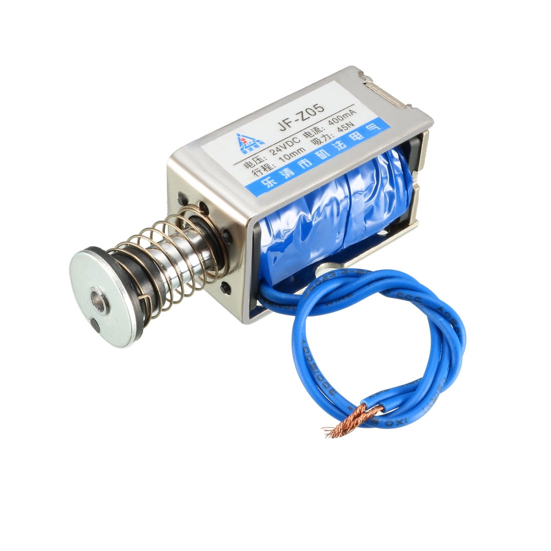 DC 24V 400mA 45N 10mm Pull Push Type Frame Linear Motion Solenoid ...