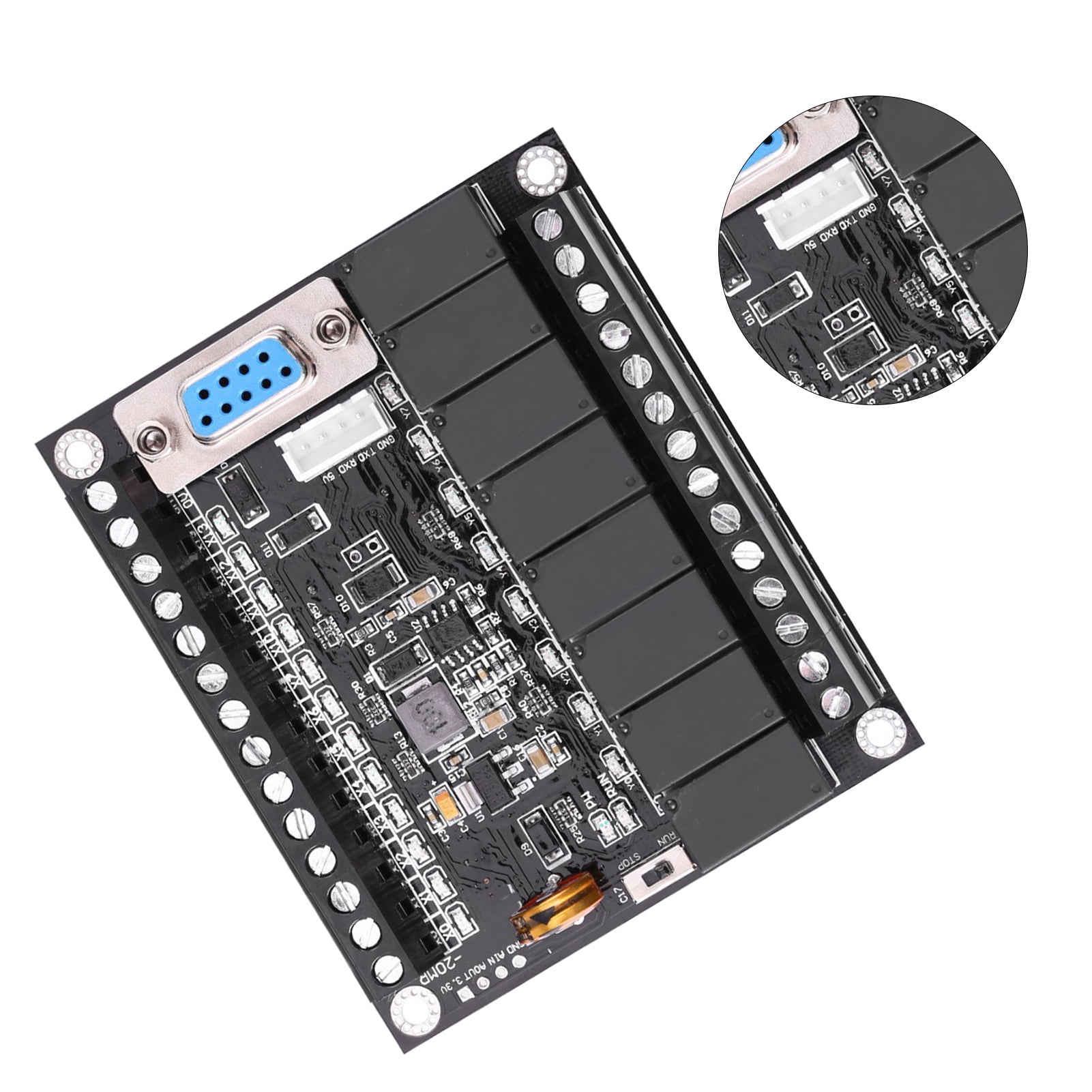 DC 24V Programmable Control Board FX1N-20MR PLC Regulator Industrial ...