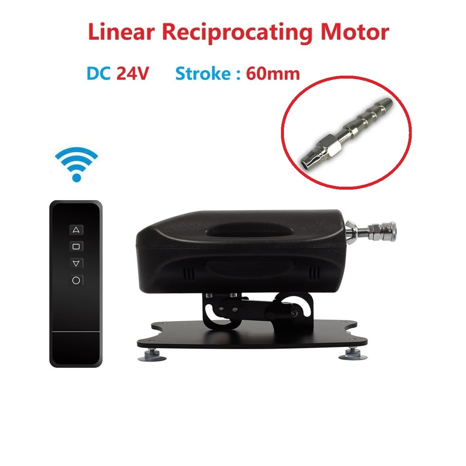 DC 24V RF Remote Control Telescopic Linear Actuator Adjustable 50-150mm ...