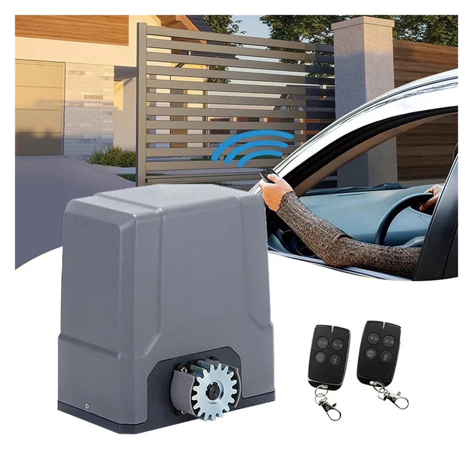 DC 24V Solar Powered Charged Kit Sliding Gate Motor Opener Automatic ...