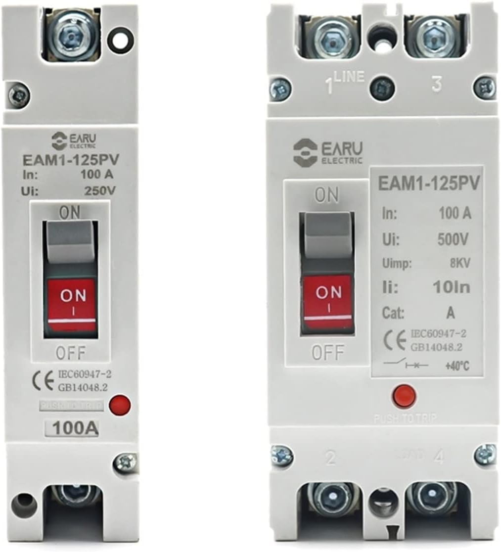 DC 250V 500V DC Solar Molded Case Circuit Breaker MCCB Overload ...