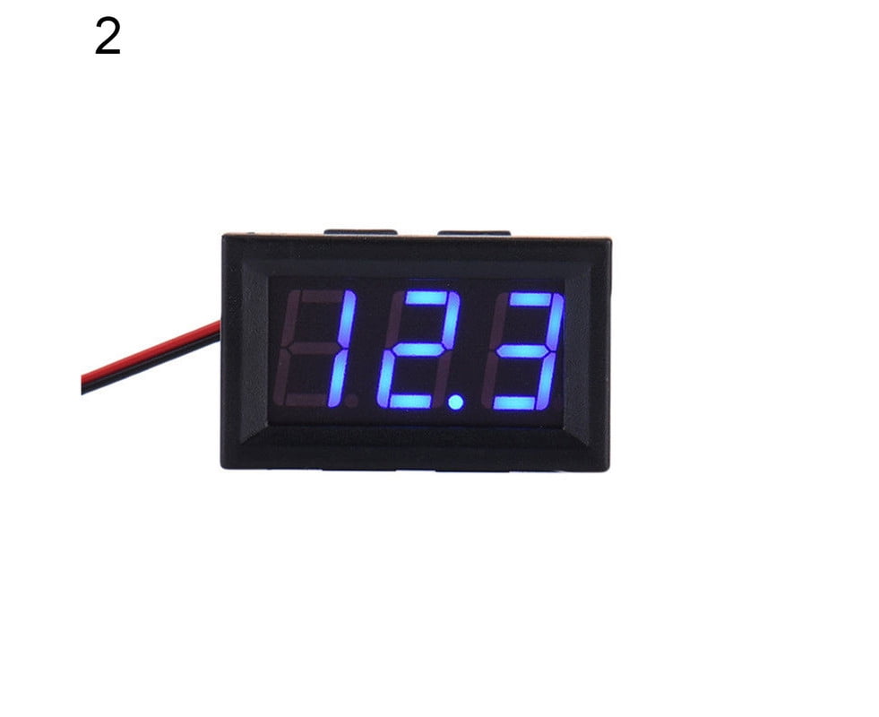 DC 3.2-30V Two-wire Voltmeter LED Panel Digital Display Voltage Meter ...