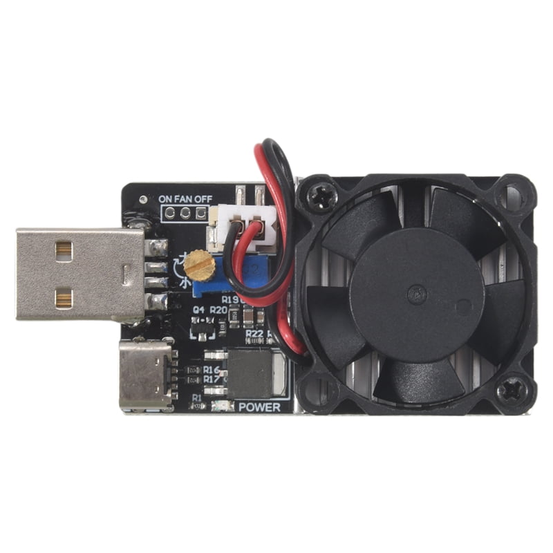 DC 3.7-20V 3A 25W Load Tester Electronic Test Resistor Module USB&Type ...