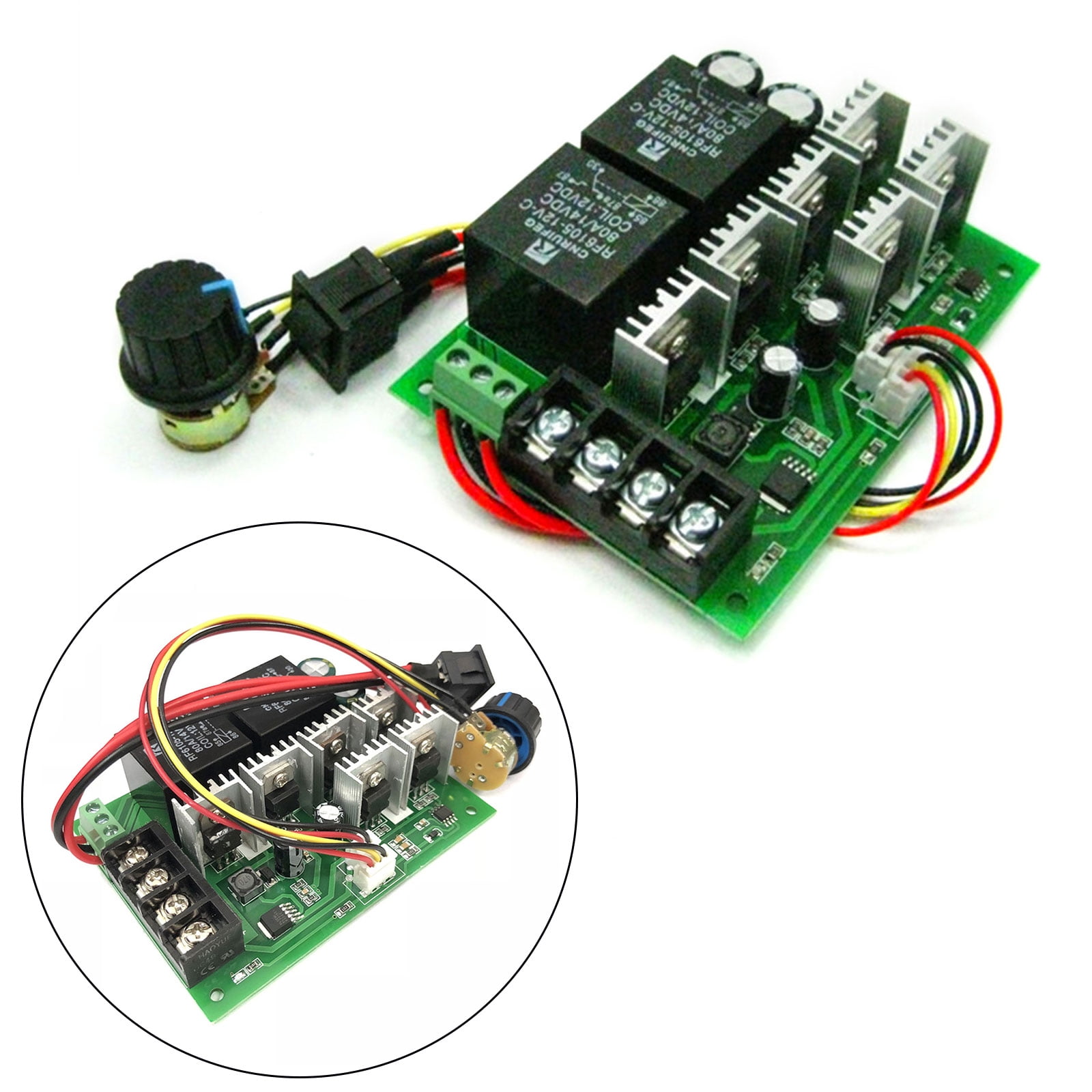 DC 40A DC Motor Speed Control Reversible PWM Controller 12V 24V 36V ...