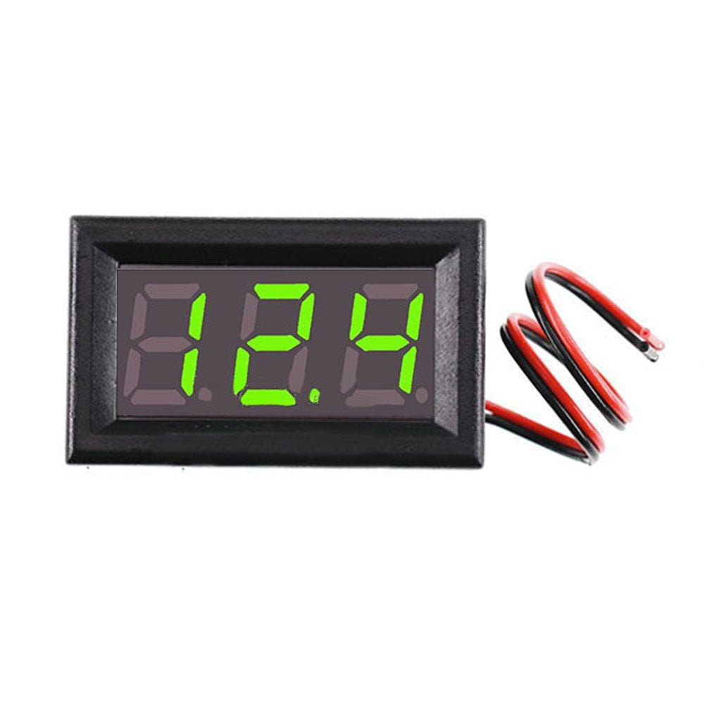 DC 5-120V Voltmeter LED Digital Display Panel Voltage Meter, 2-Wire, 0. ...