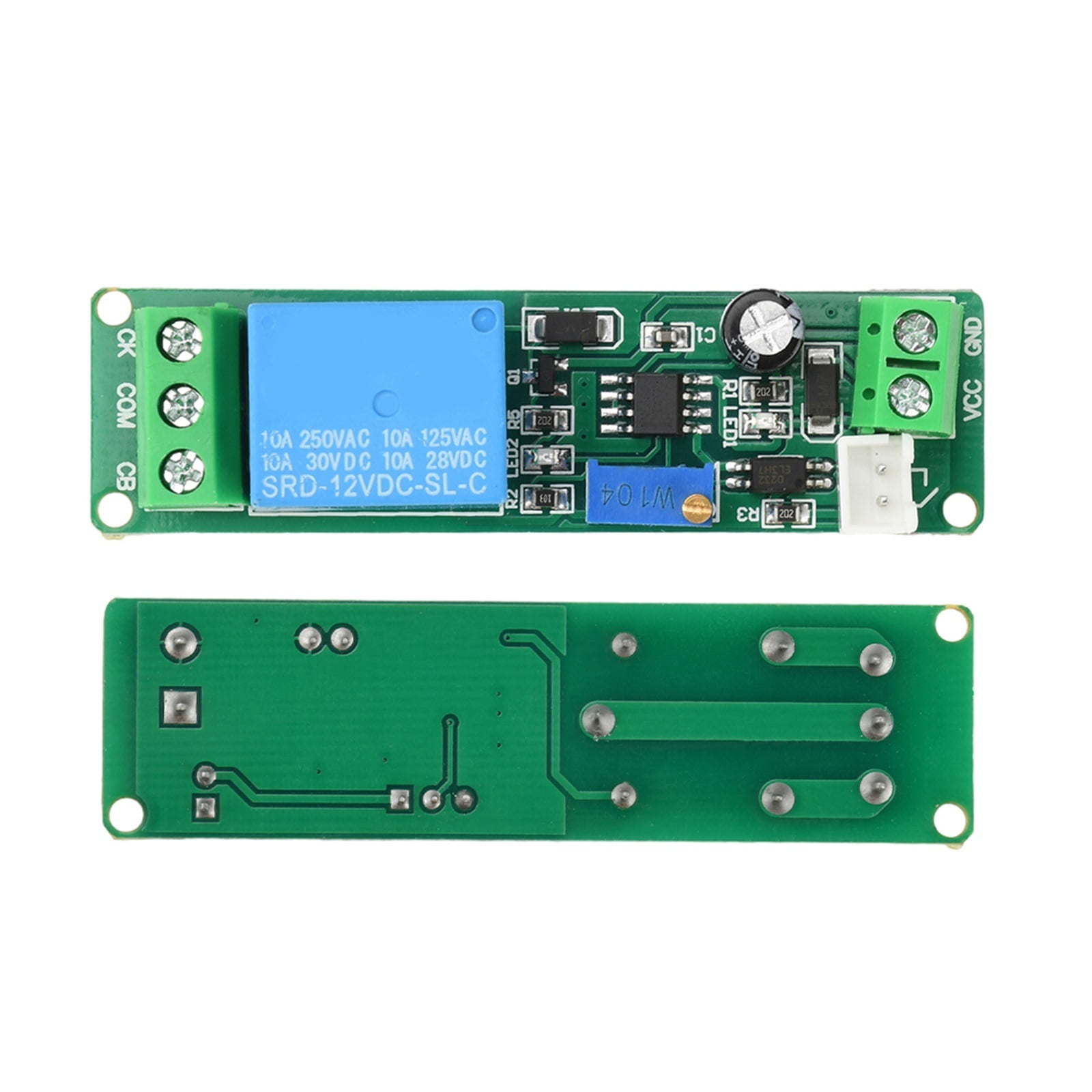 DC 5-12V relay switch module Timing Relay Switch Adjustable external button triggers connection ...