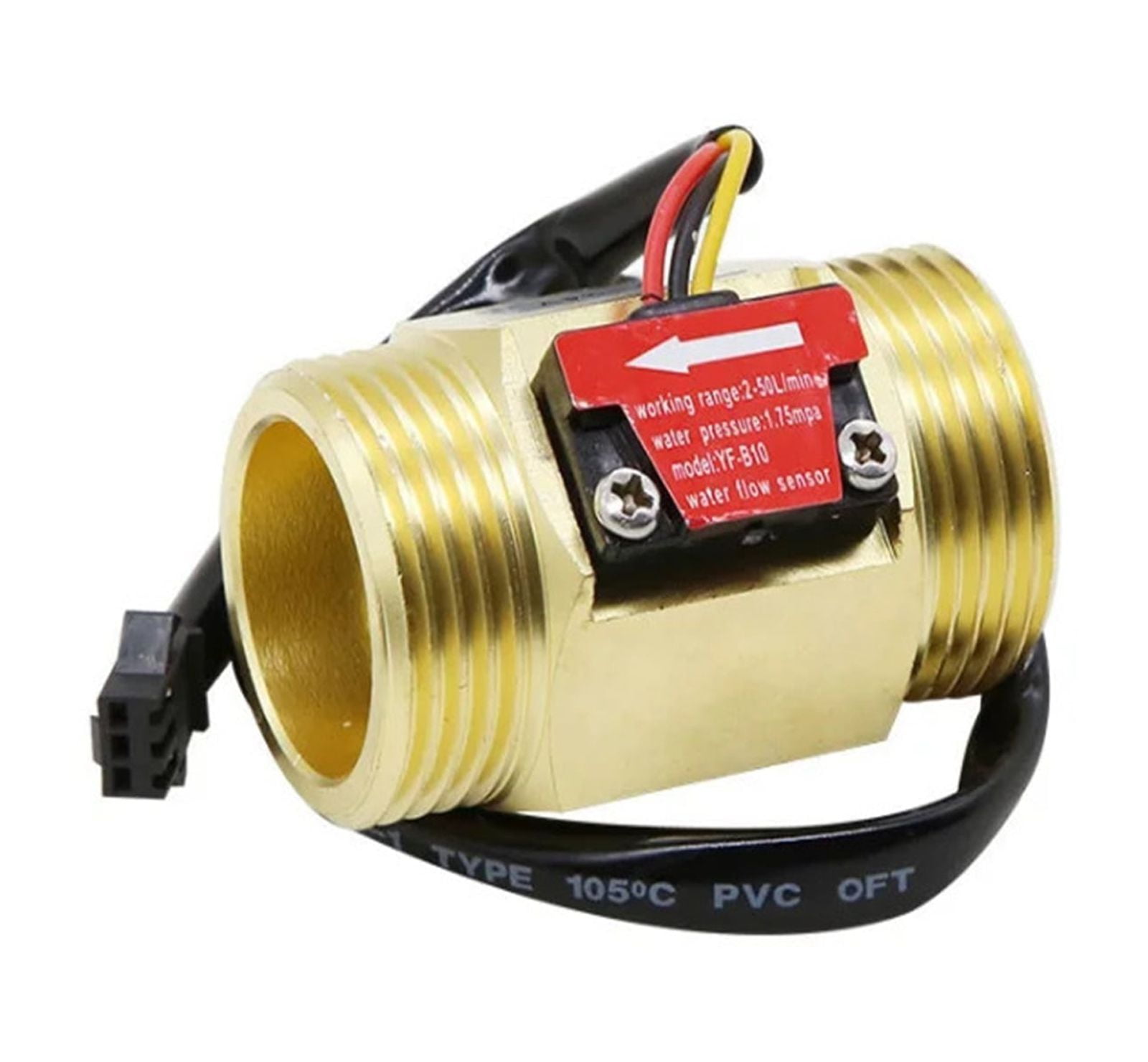 DC 5-15V 1 Inch Water Flow Sensor Hall Sensor Switch Flow Meter DN25 Brass Water Meter ...