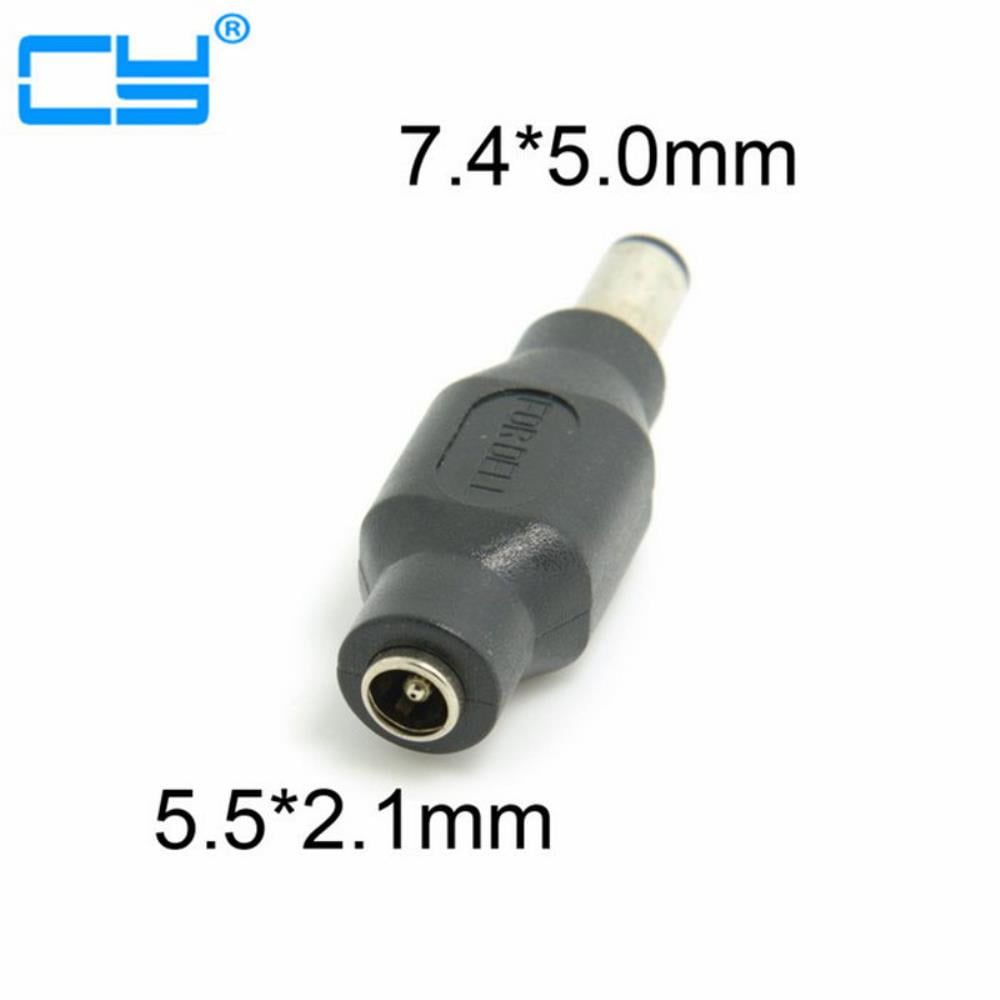 DC 5.5 2.1mm Female to 7.4 5.0mm plug AC DC Power Plug Connector ...