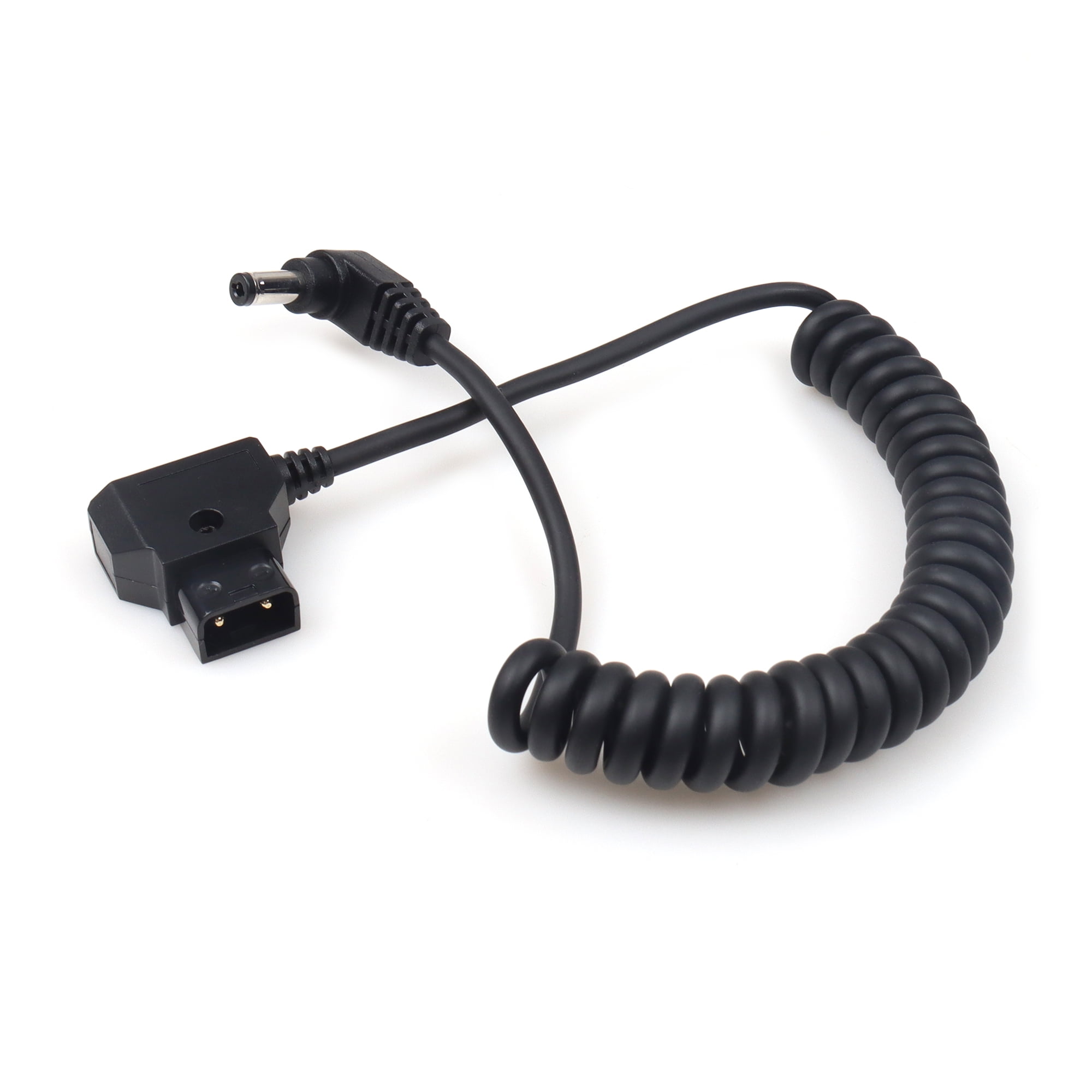 DC 5.5*2.5mm 90 Degrees Angle Male to D-tap Spring Coiled Cable Black ...