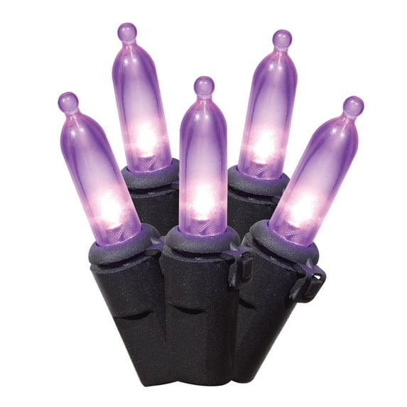 Purple Lights, 50CT, LED Minis, 9.5ft, Halloween Indoor/Outdoor, by Way ...