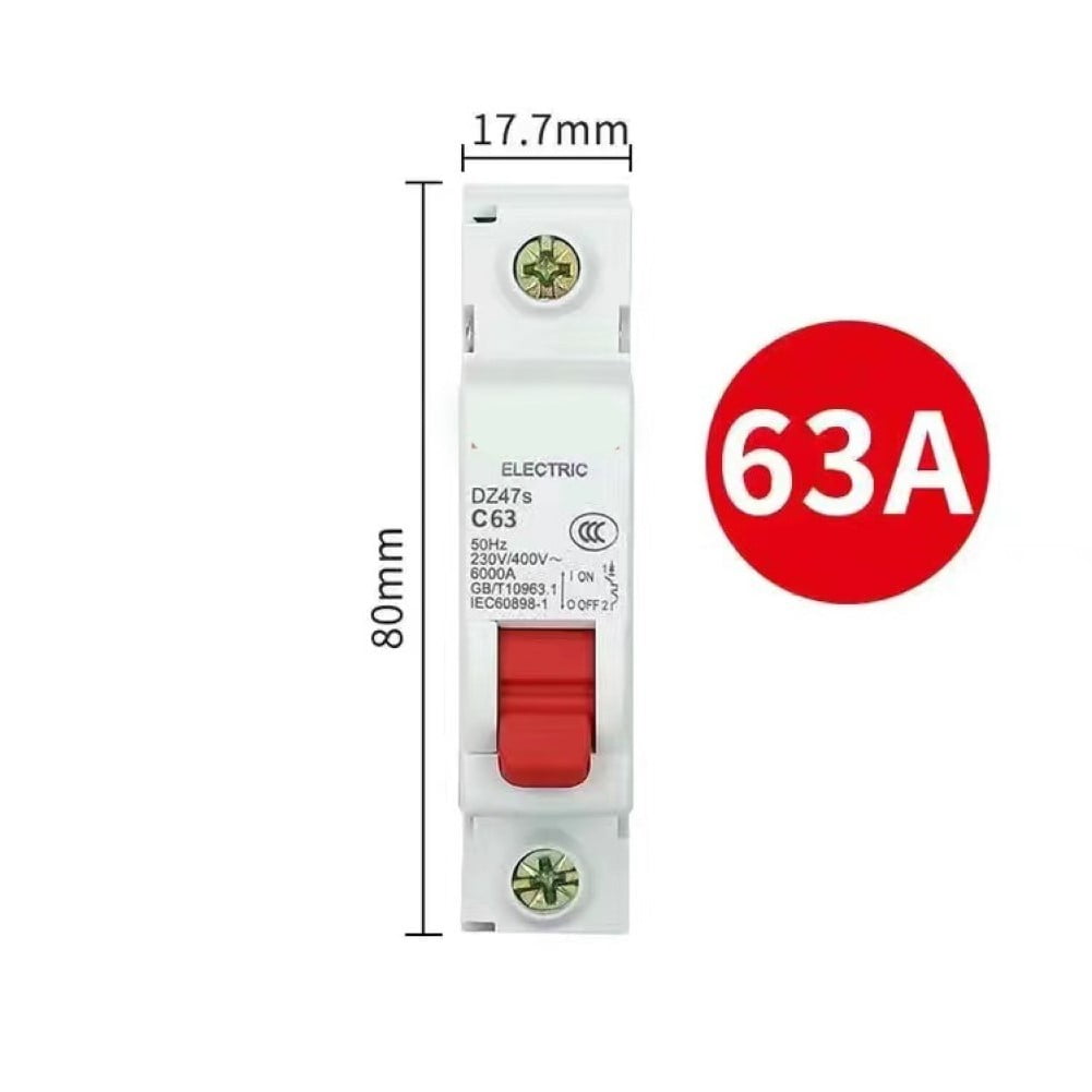 DC 500V Circuit Breaker Unipolar MCB Solar PV Battery Circuit Breaker 10 16 20 32 40 63 Amp Home ...