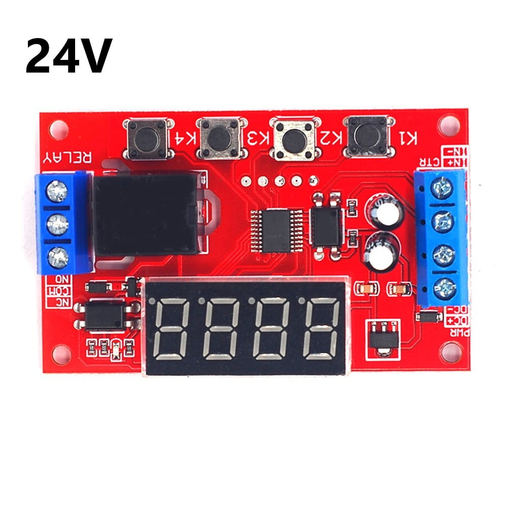 DC 5V/12V/24V 10A Adjustable Time Delay Relay Module Timer Control ...