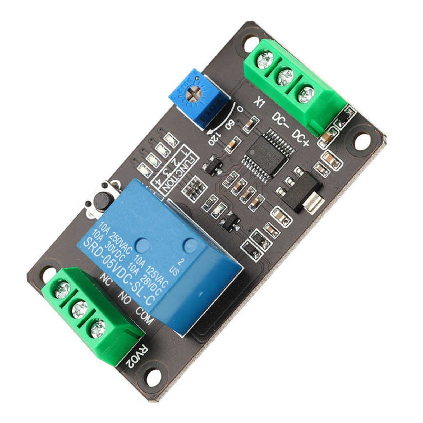 DC 5V/12V/24V Delay Timer Relay Self locking Delay On Off Time Switch ...
